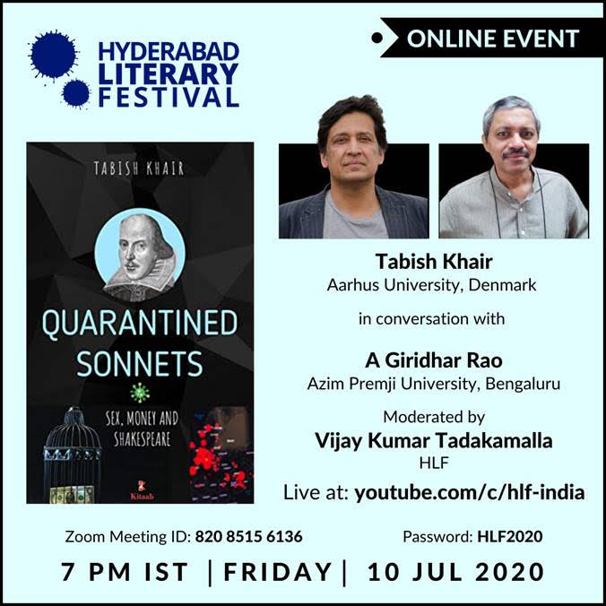 HLF session with Tabish Khair in conversation with A Giridhar Rao - KITAAB